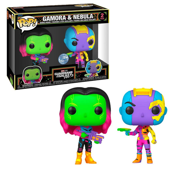 Pop! Marvel: Guardian of the Galaxy - Gamora & Nebula 2pk (BLKLT)(Exc ...