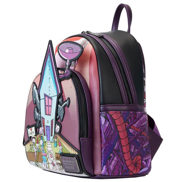 Loungefly! Leather: Nickelodeon Invader Zim Secret Lair Mini Backpack ...