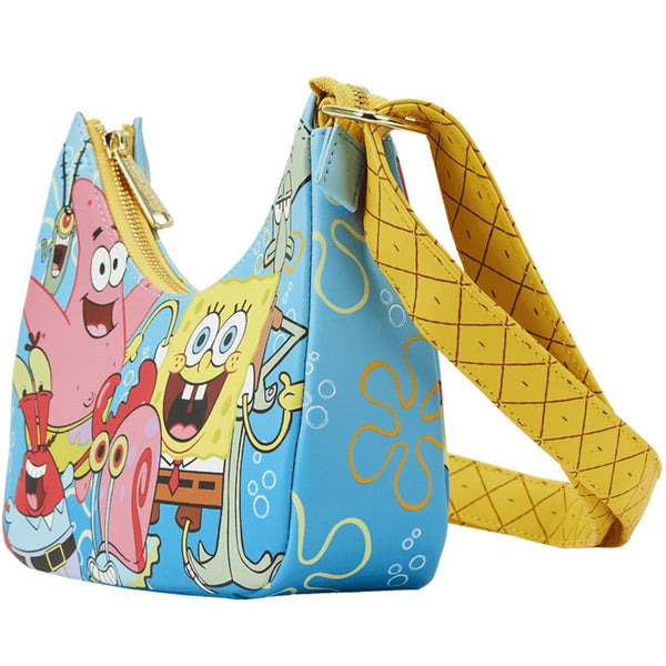 Loungefly! Leather: Nickelodeon Spongebob Squarepants Group Shot Cross ...