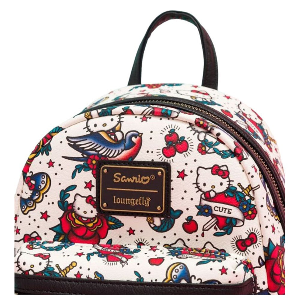 Loungefly! Leather: Hello Kitty Traditional Tattoo Art Mini Backpack ...