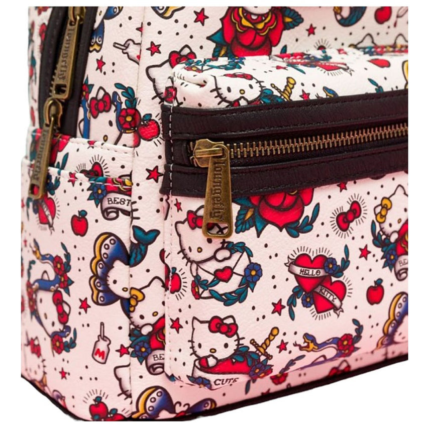 Loungefly! Leather: Hello Kitty Traditional Tattoo Art Mini Backpack ...