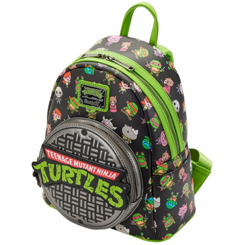 Loungefly! Leather: Teenage Mutant Ninja Turtle Sewer Cap All-Over-Pri ...