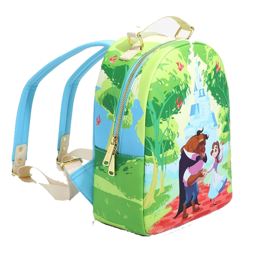 Loungefly! Leather: Disney Beauty and the Beast Deboss Leaves Mini Bac ...