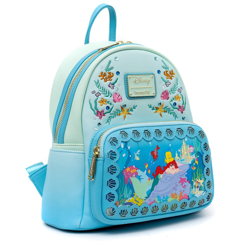 Loungefly! Leather: Disney Princess Little Mermaid Window Mini Backpac ...