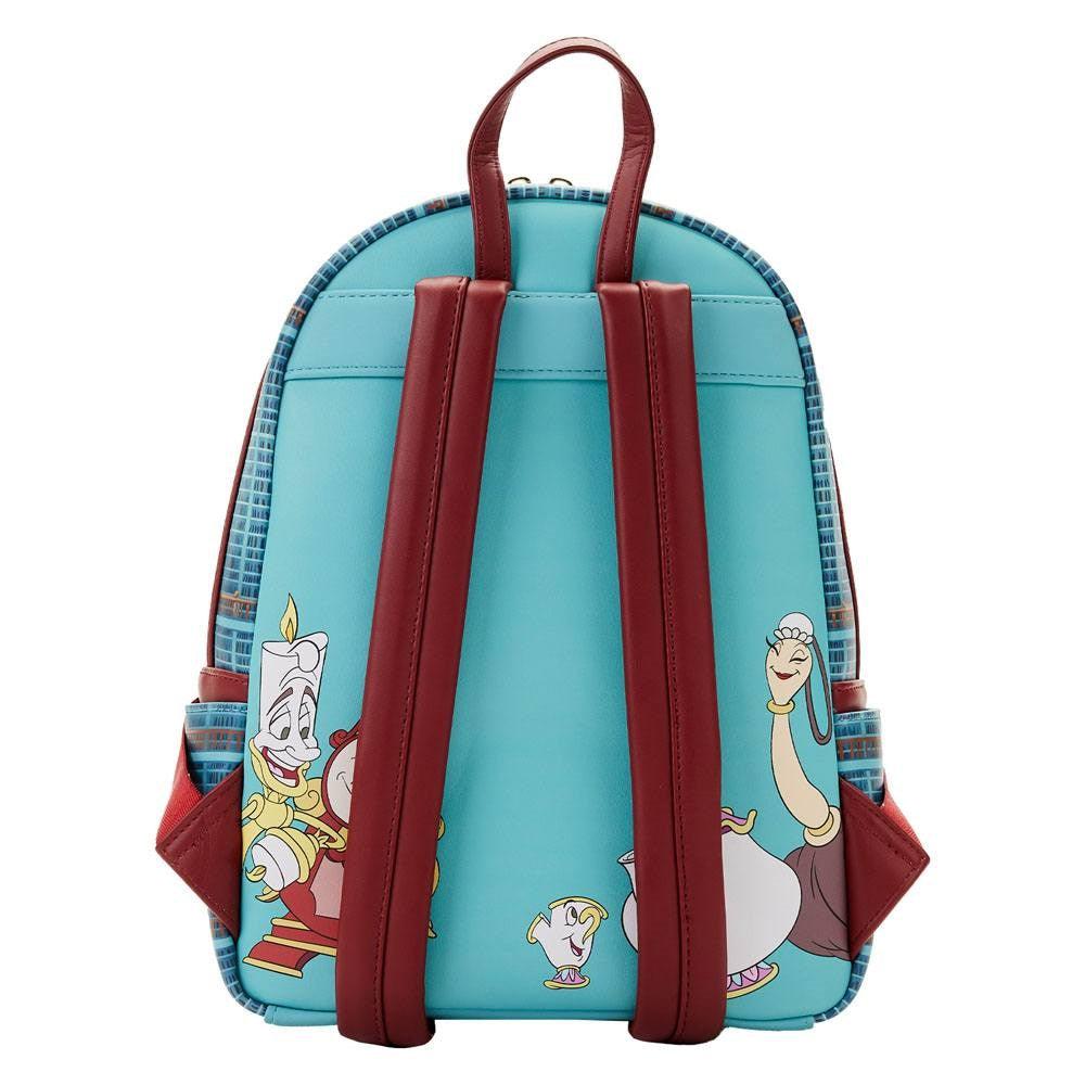 Loungefly! Leather: Disney Beauty and the Beast Library Scene Mini Bac ...