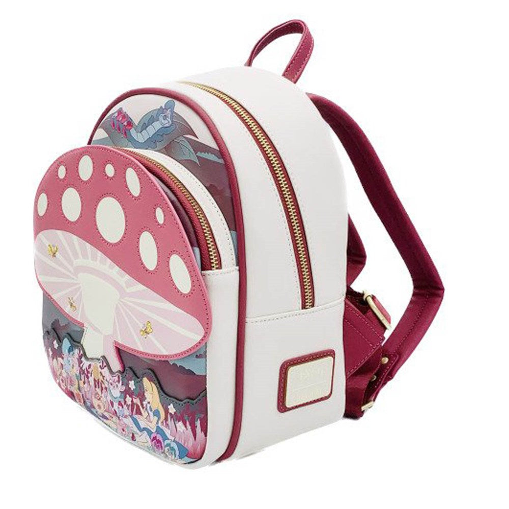 Loungefly! Leather: Disney Alice Big Mushroom Mini Backpack – Fandom